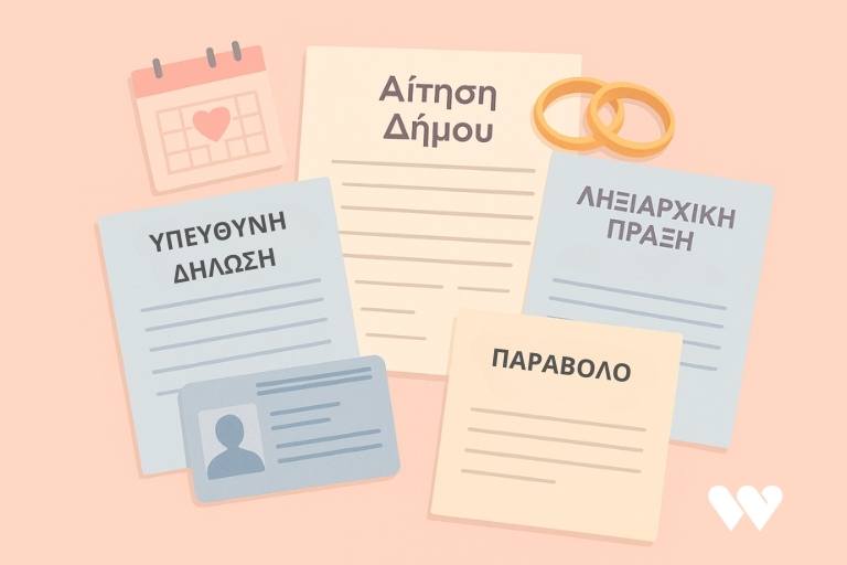 Δικαιολογητικά για πολιτικό γάμο: Ο πλήρης οδηγός (2025)